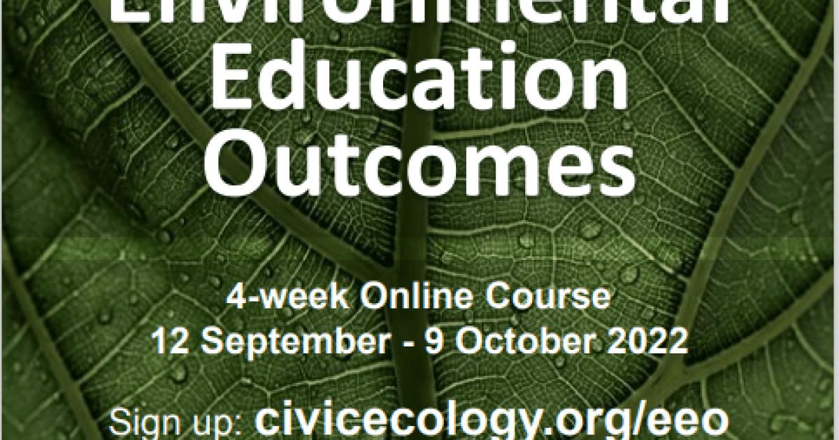 Cornell Online Course: Environmental Education Outcomes - starts Sept ...